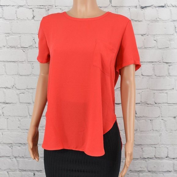 Allison Joy | Tops | Allisonjoyred Short Sleevetop | Poshmark